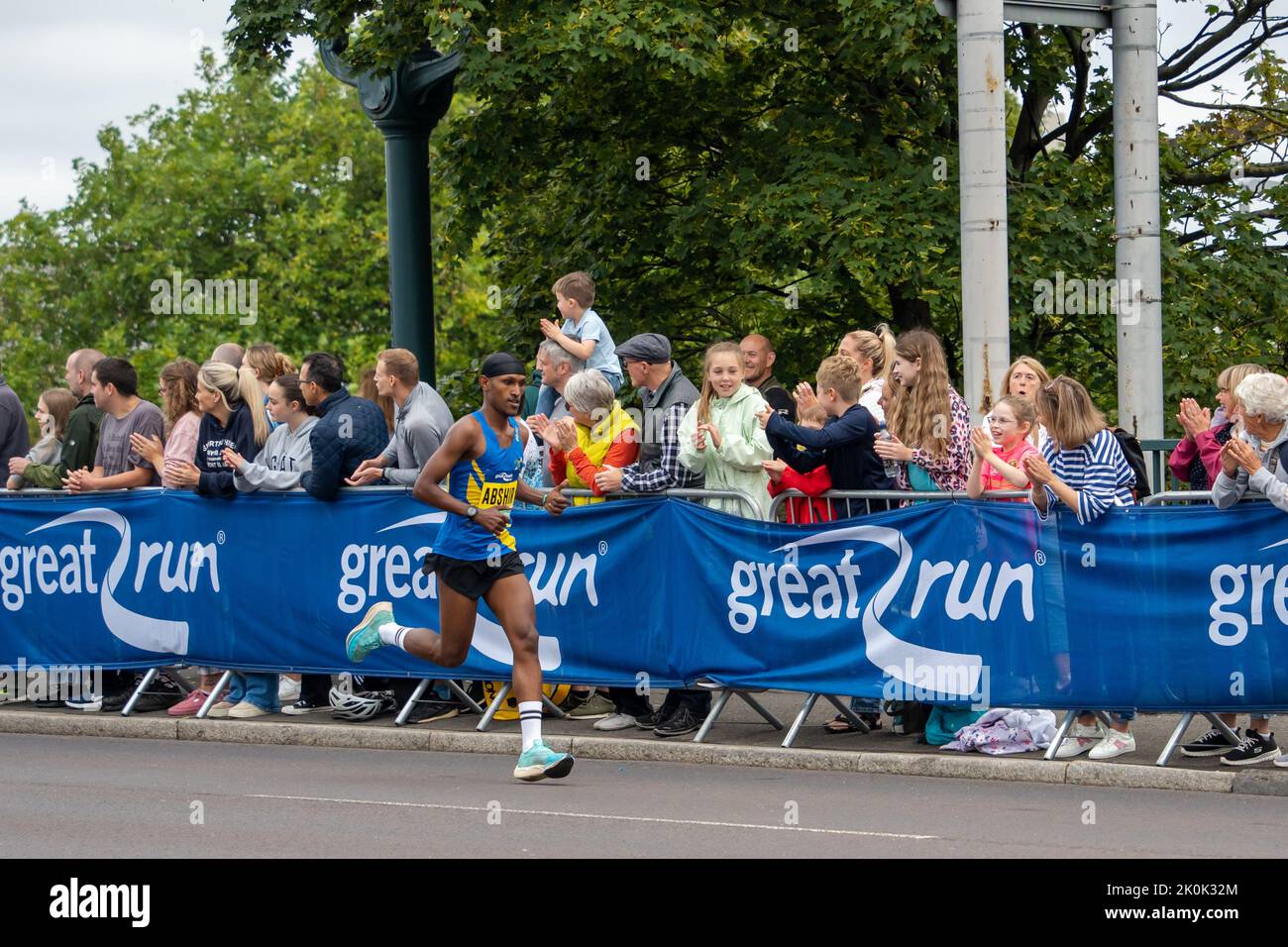 Elite Men competitor, Great North Run 2022 half marathon, in Gateshead ...