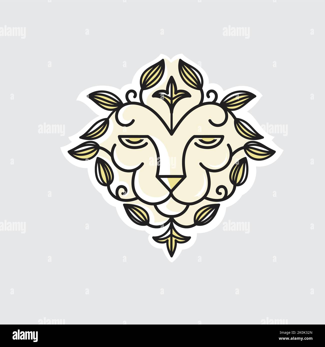 Gold lion frame hi-res stock photography and images - Alamy