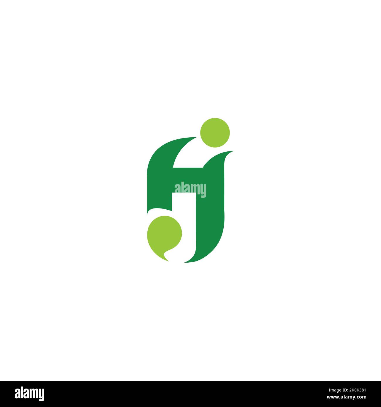 HJ, JH, H AND J Abstract initial monogram letter alphabet logo design ...