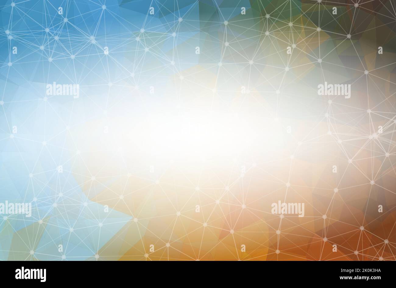 Geometric Brown Polygonal background molecule and communication. Connected lines with dots ...