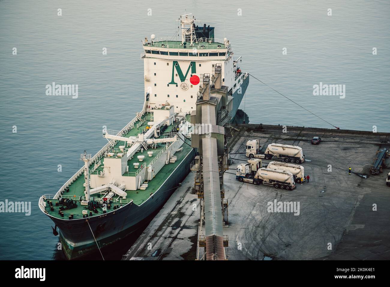 Aerial view marine terminal moored hi-res stock photography and images ...