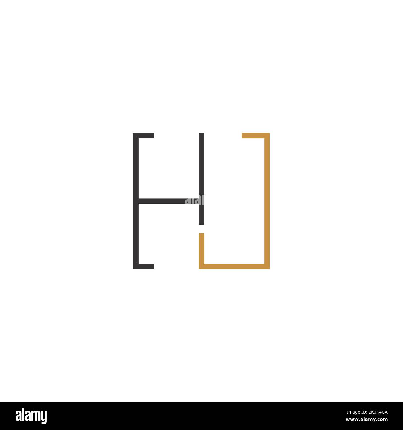 HJ, JH, H AND J Abstract initial monogram letter alphabet logo design ...
