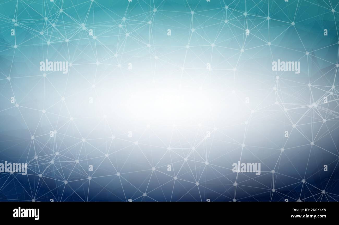 Abstract Dark Purple Polygonal Space Background with Connecting Dots and Lines. Connection ...