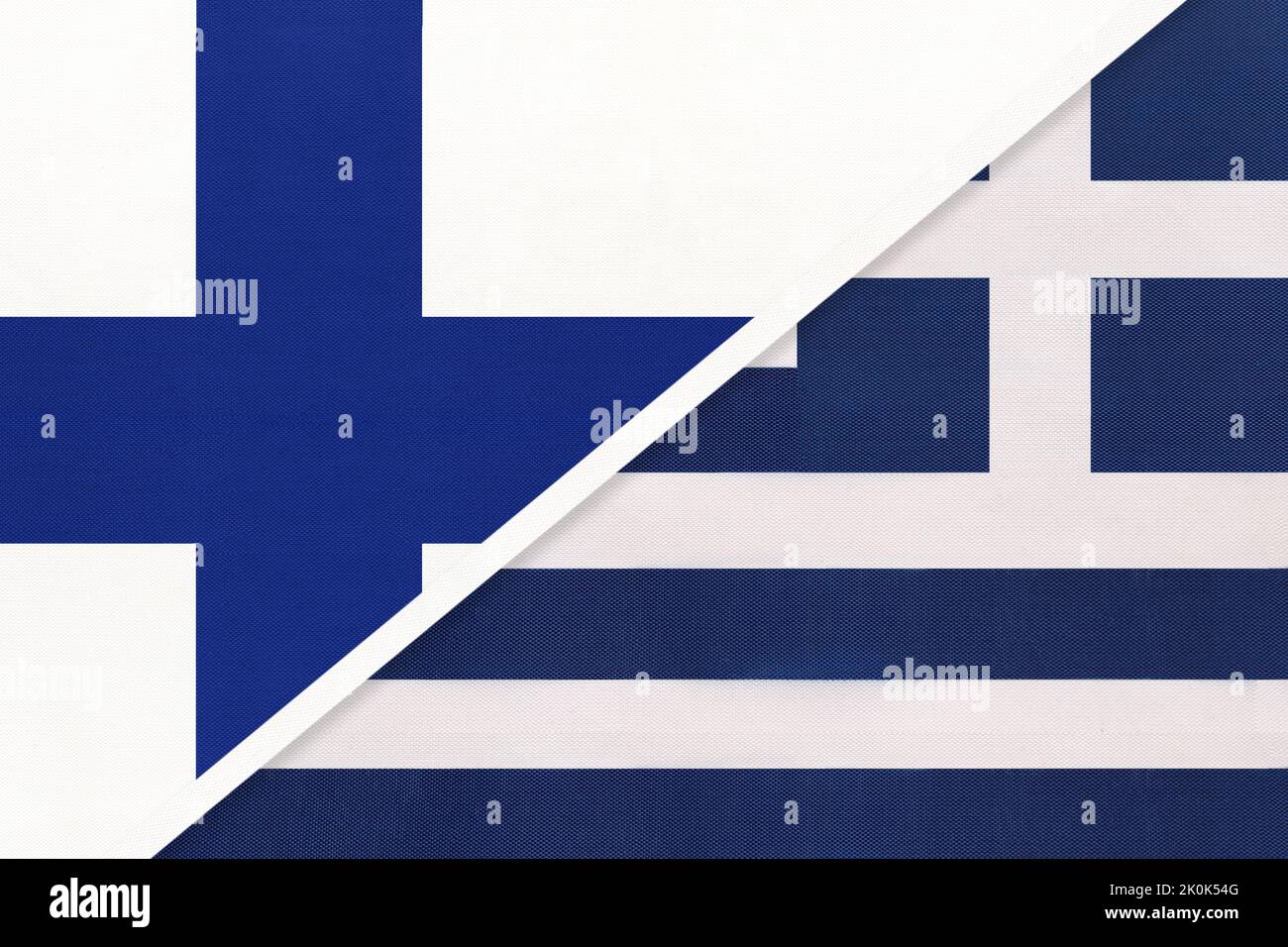 Finland and Greece or Hellenic Republic, symbol of country. Finnish vs ...