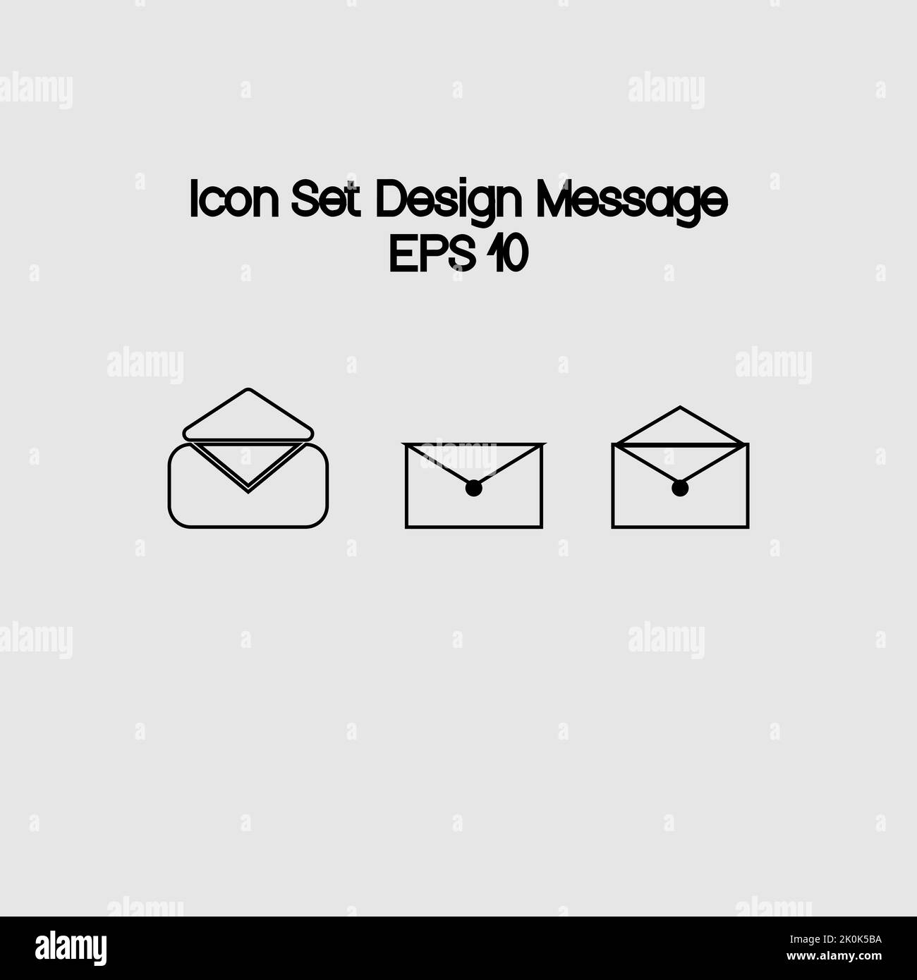 A vector of a set of message icons in different shapes for templates ...