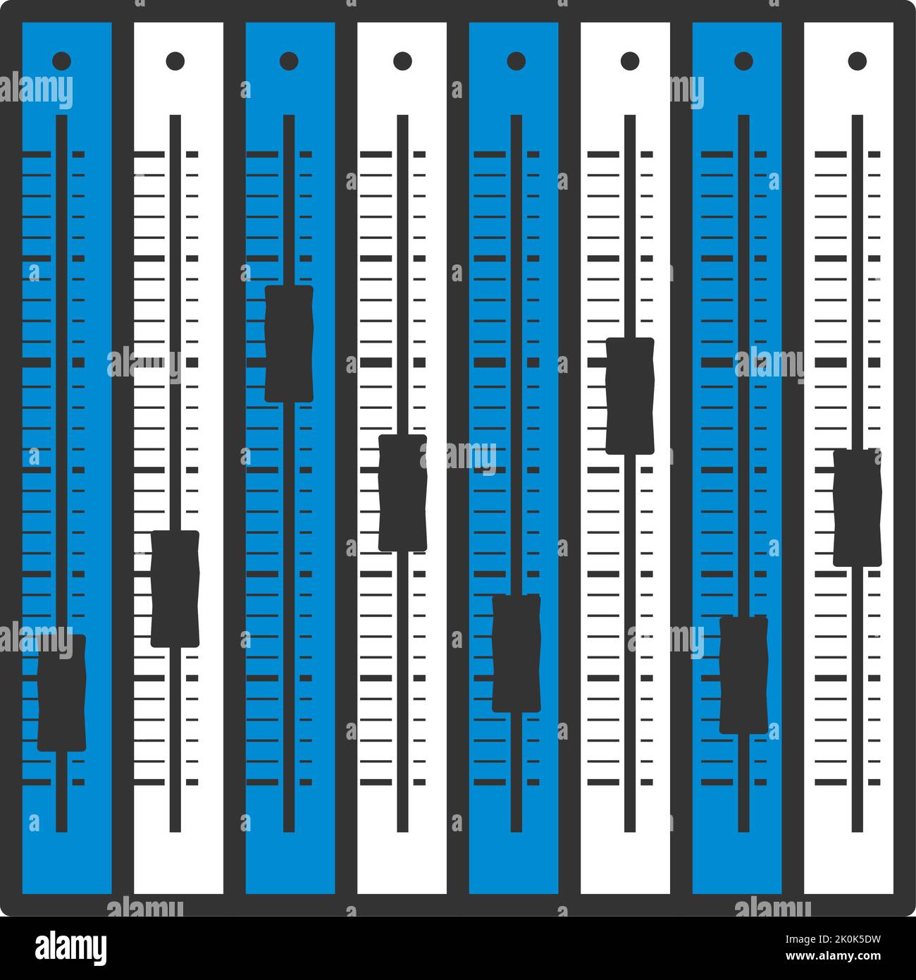 Music Equalizer Icon. Editable Bold Outline With Color Fill Design ...