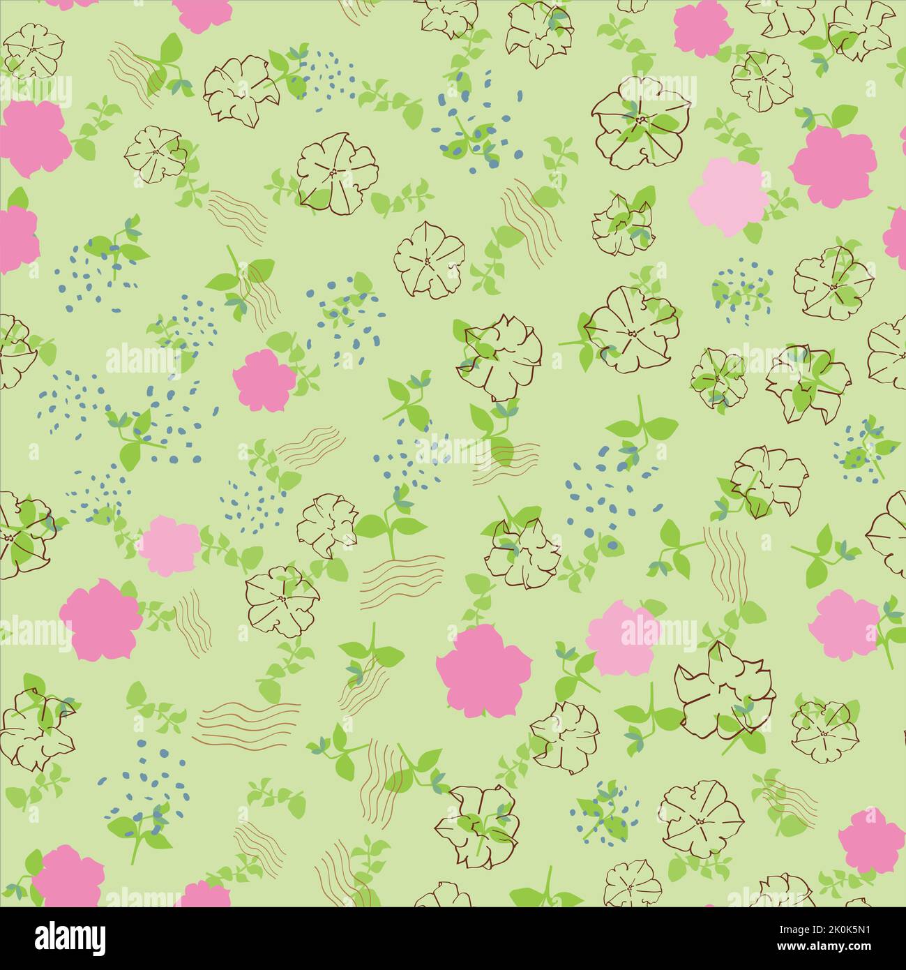 Abstract trendy seamless patterns set with hand drawn colorful shapes ...