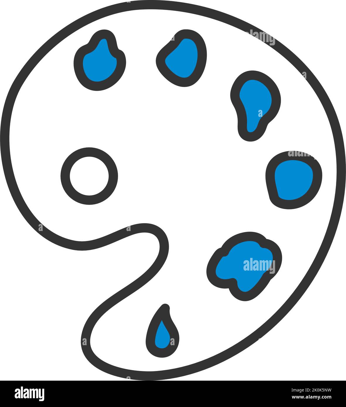 Palette Icon. Editable Bold Outline With Color Fill Design. Vector ...