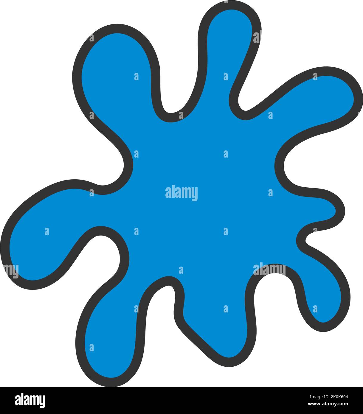 Paint Blot Icon. Editable Bold Outline With Color Fill Design. Vector ...