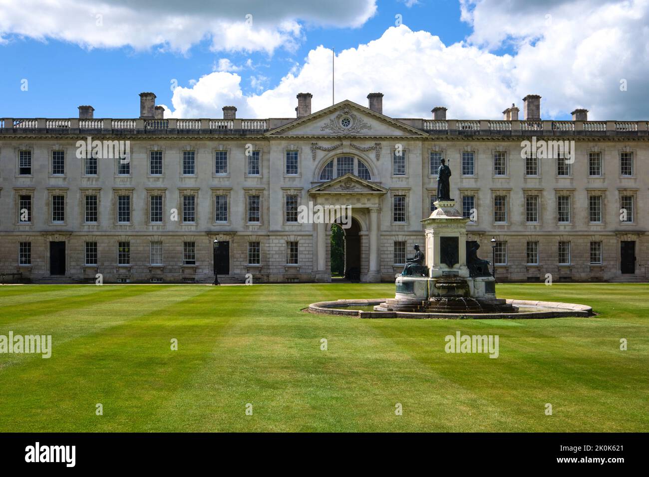 In the central courtyard, quad, a view of the Gibb's building and the ...