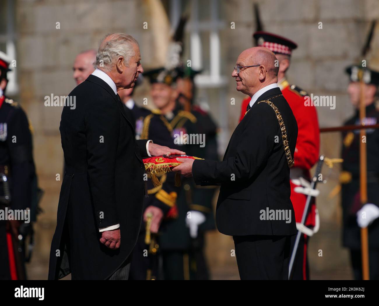 King Charles III is offered Keys of the City of Edinburgh by Lord ...
