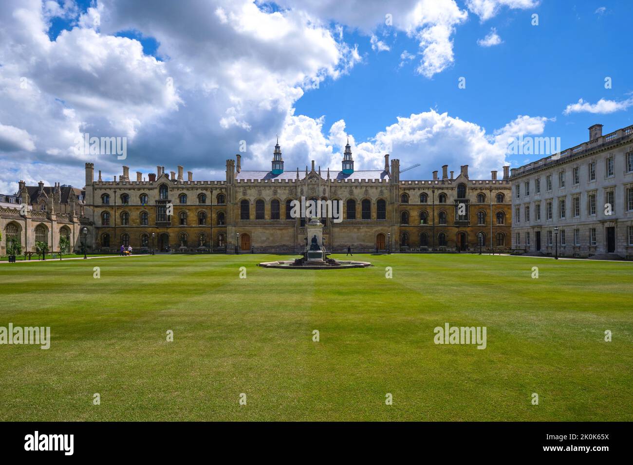 In the central courtyard, quad, a view of the Wilkins building, center ...