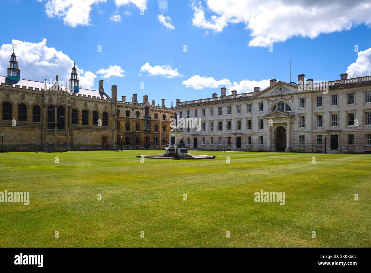 In the central courtyard, quad, a view of the Wilkins building, left ...