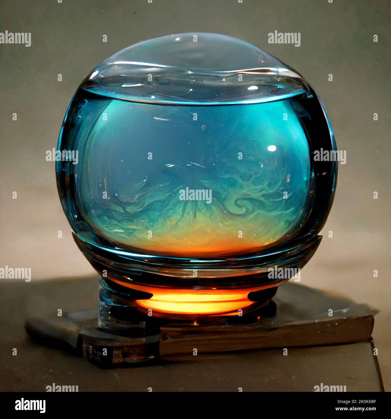 A glass magic ball reflecting abstract art Stock Photo - Alamy