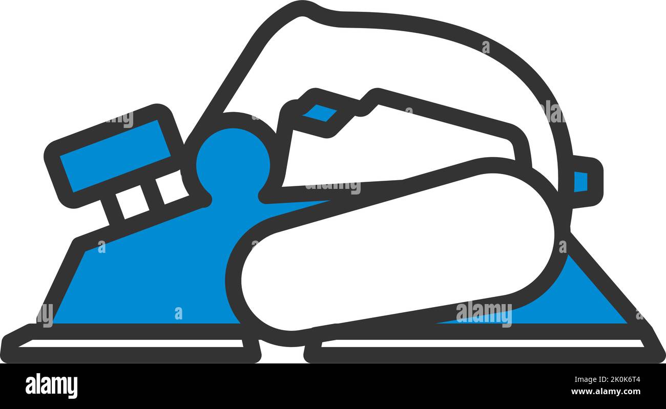 Icon Of Electric Planer. Editable Bold Outline With Color Fill Design ...
