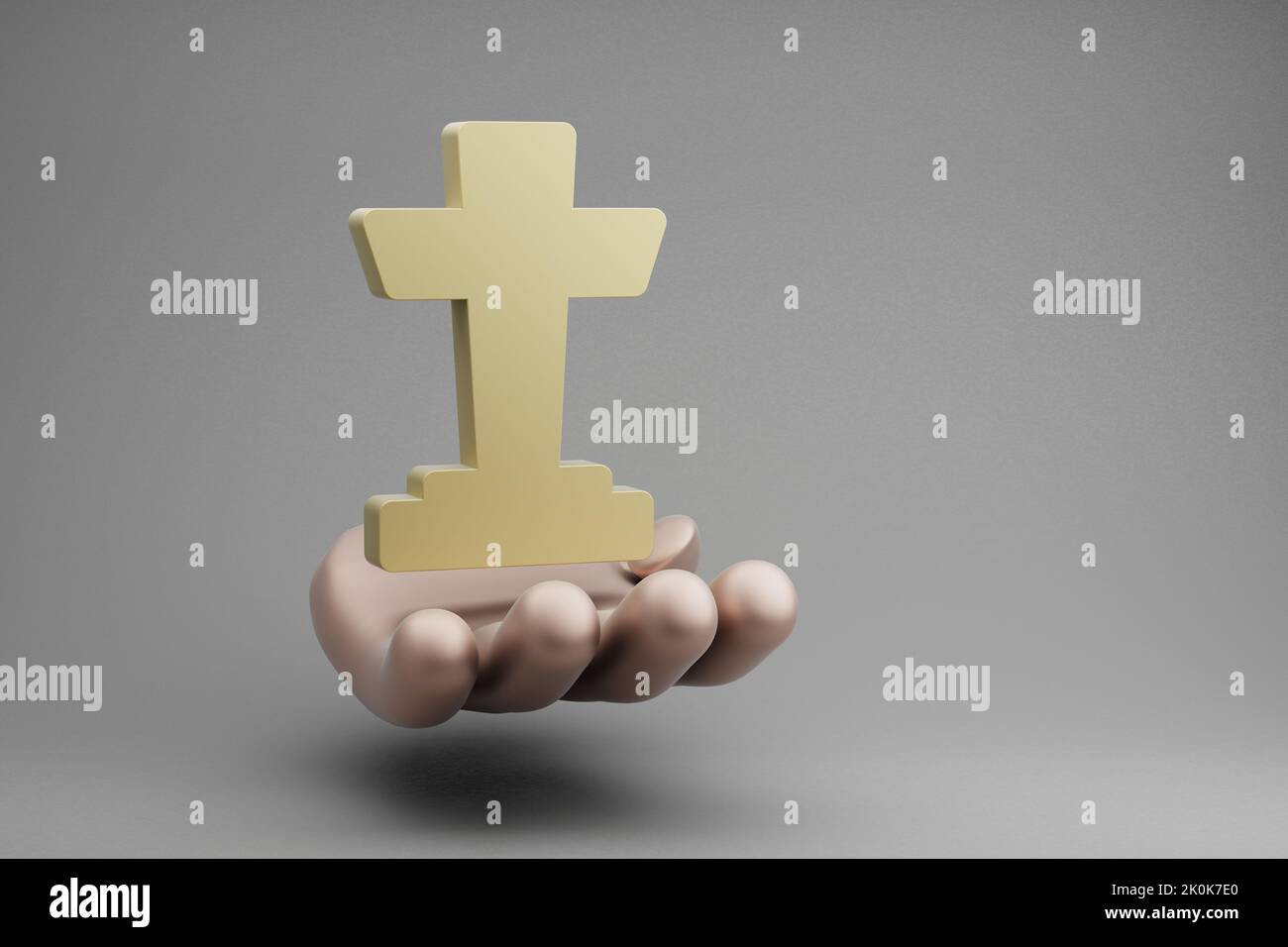 Beautiful abstract illustrations Golden Hand Holding RIP symbol icon on ...