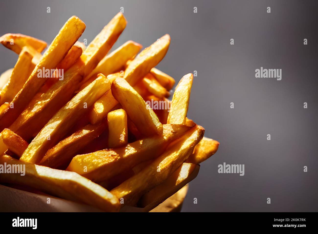 A closeup shot of a heap of crispy french fries Stock Photo - Alamy