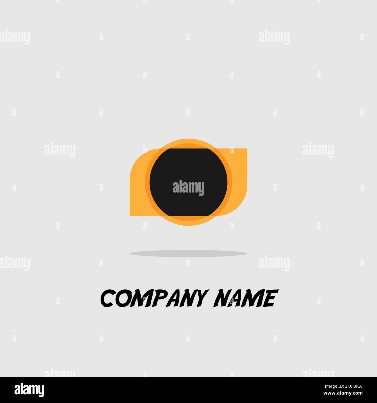 A vector of a company logo idea with an orange camera icon Stock Vector ...