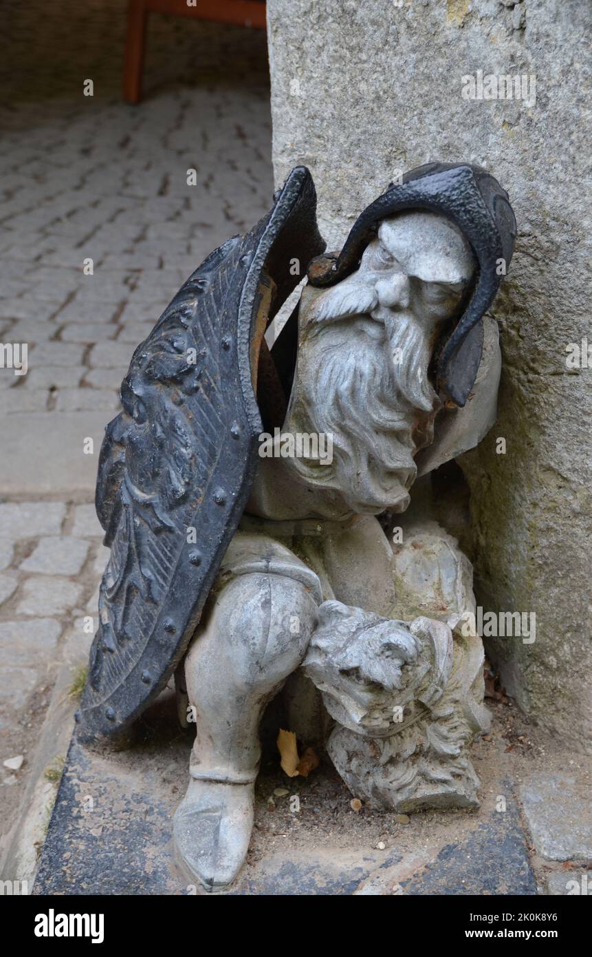 Guard stone sculpture of the Marienburg Castle in Germany Stock Photo ...