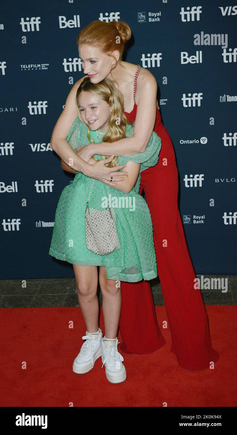 Toronto, Canada. 11th Sep, 2022. Jessica Chastain (R) and Alex West ...