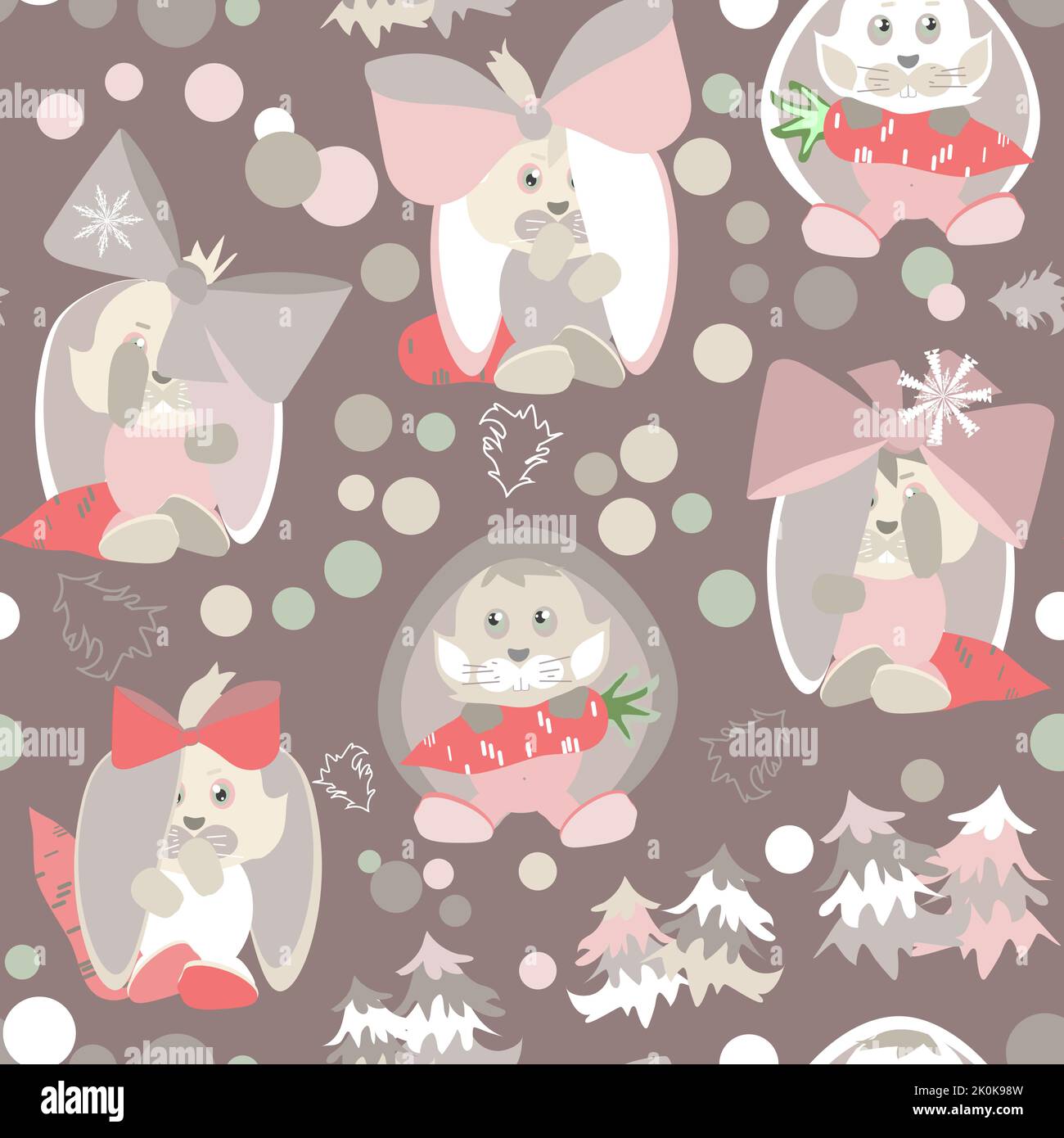 Chinese symbol of 2023 black water rabbit seamless pattern Stock Vector ...