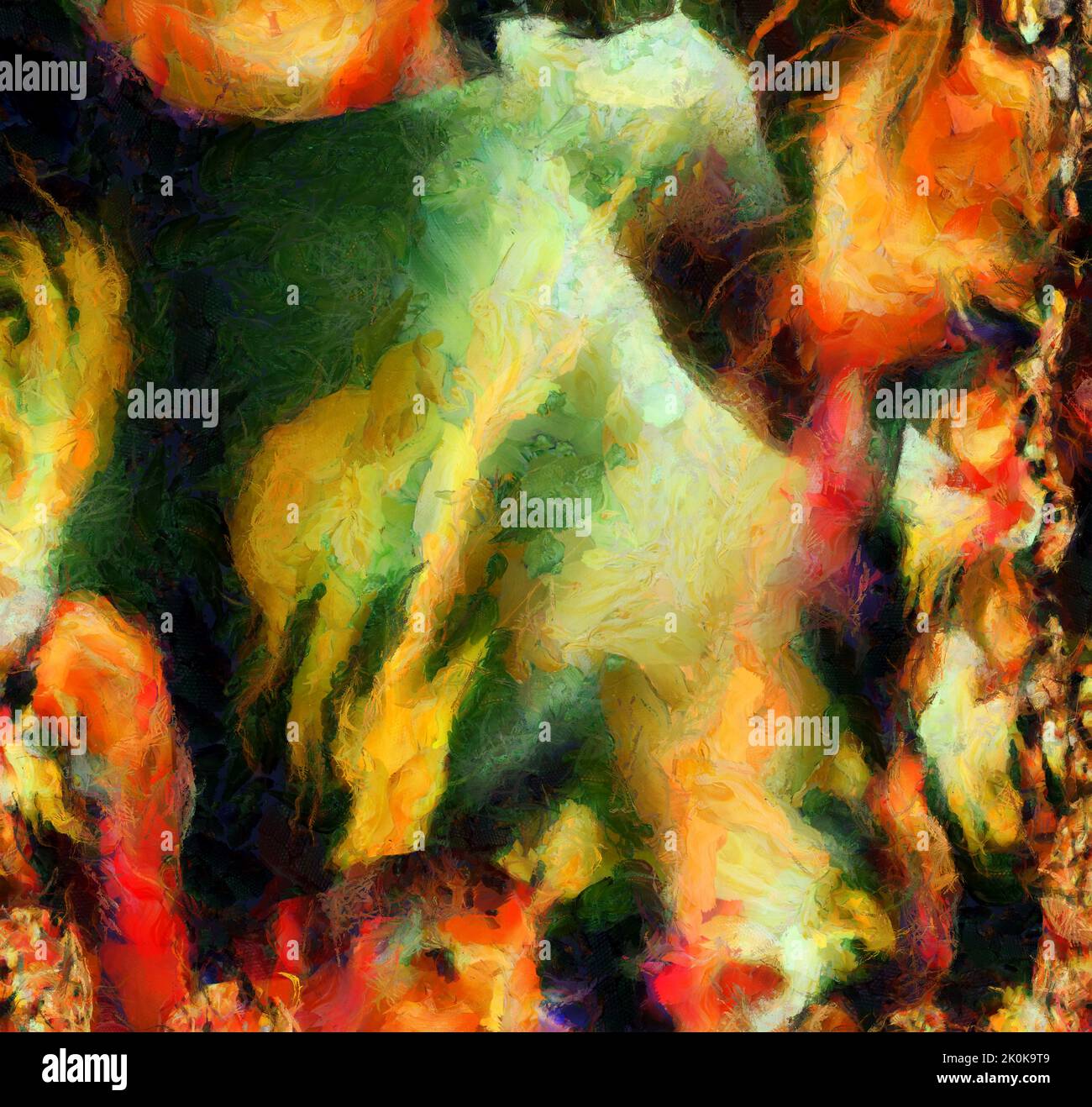 Colorful Abstract Painting. 3D rendering Stock Photo - Alamy