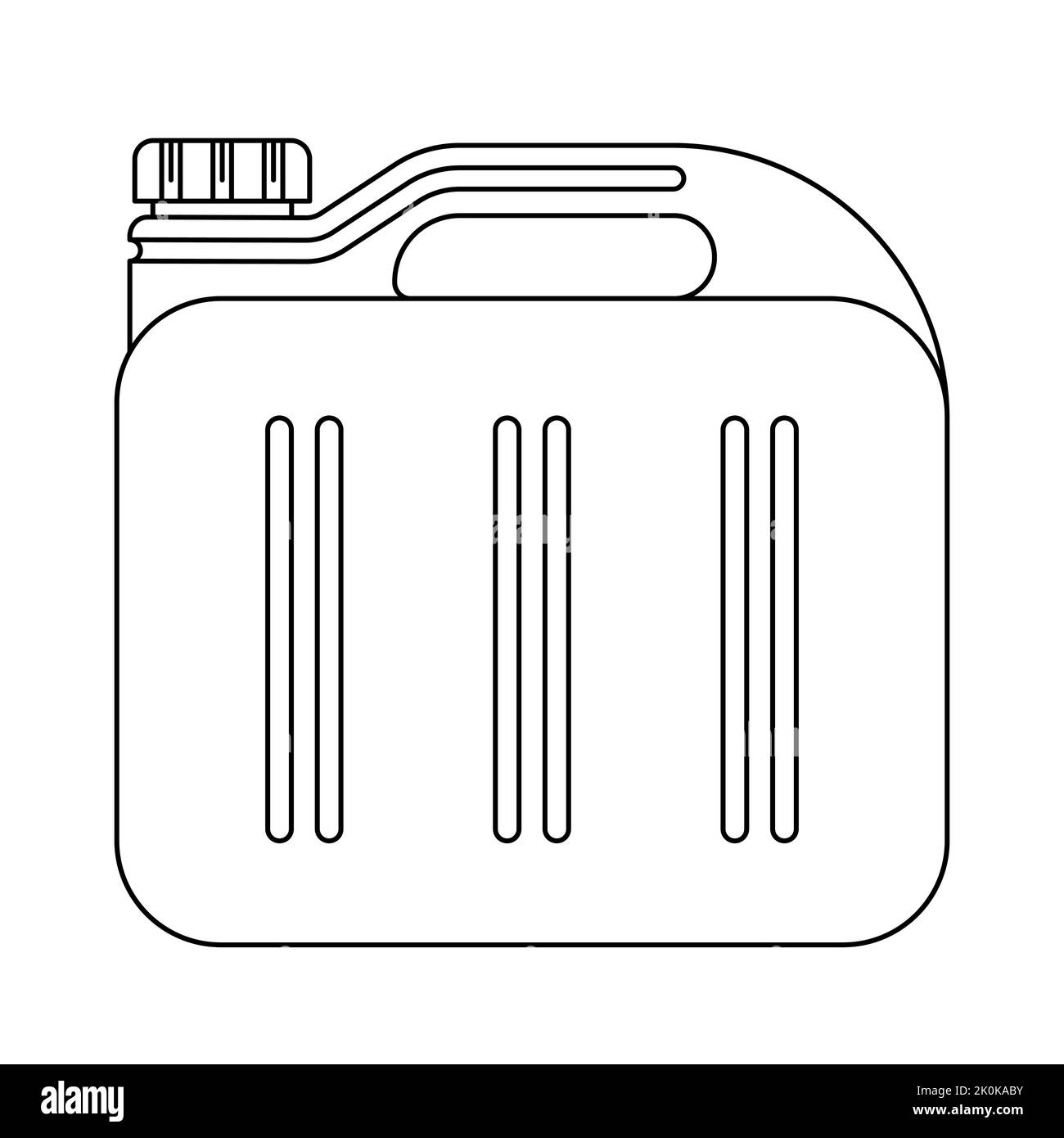 Canister icon. Fuel tank icon. Black linear canister icon. Vector ...