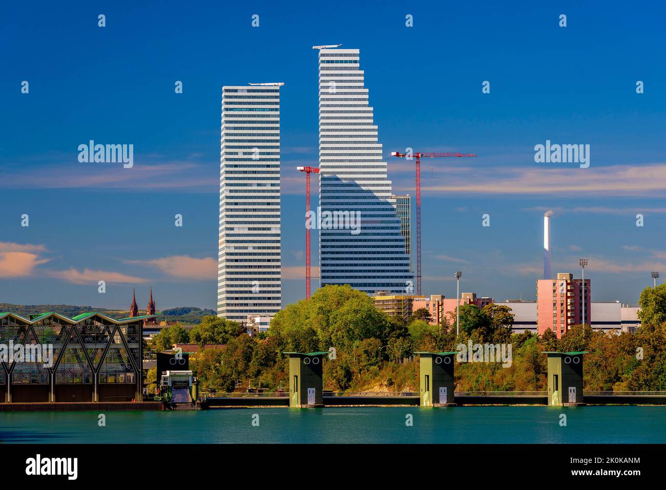 Basel skyline changed dramatically with building the Roche Towers, the ...