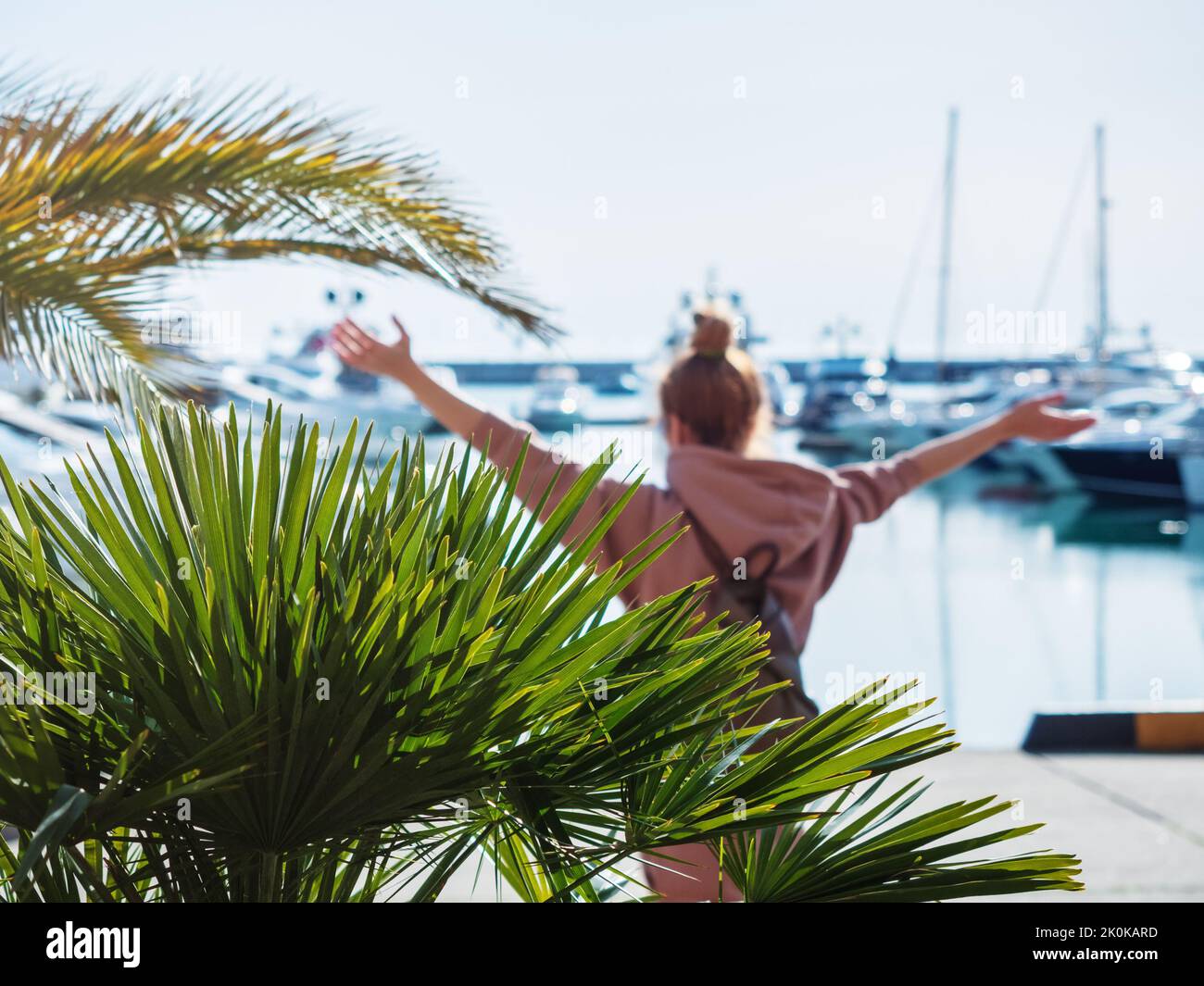 Girl spreading arms in hi-res stock photography and images - Alamy