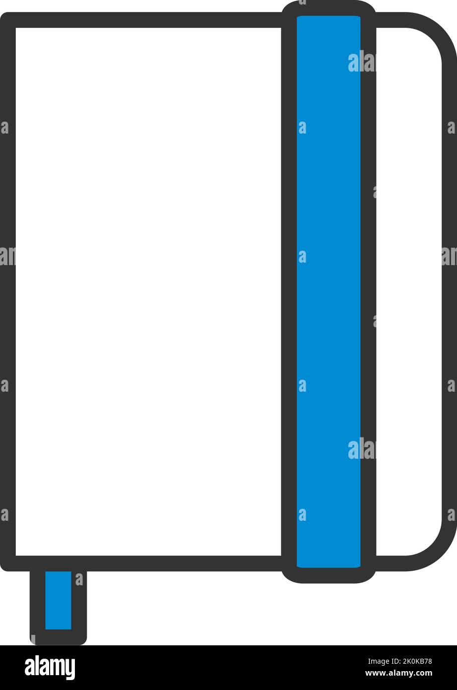 Sketch Book Icon. Editable Bold Outline With Color Fill Design. Vector ...