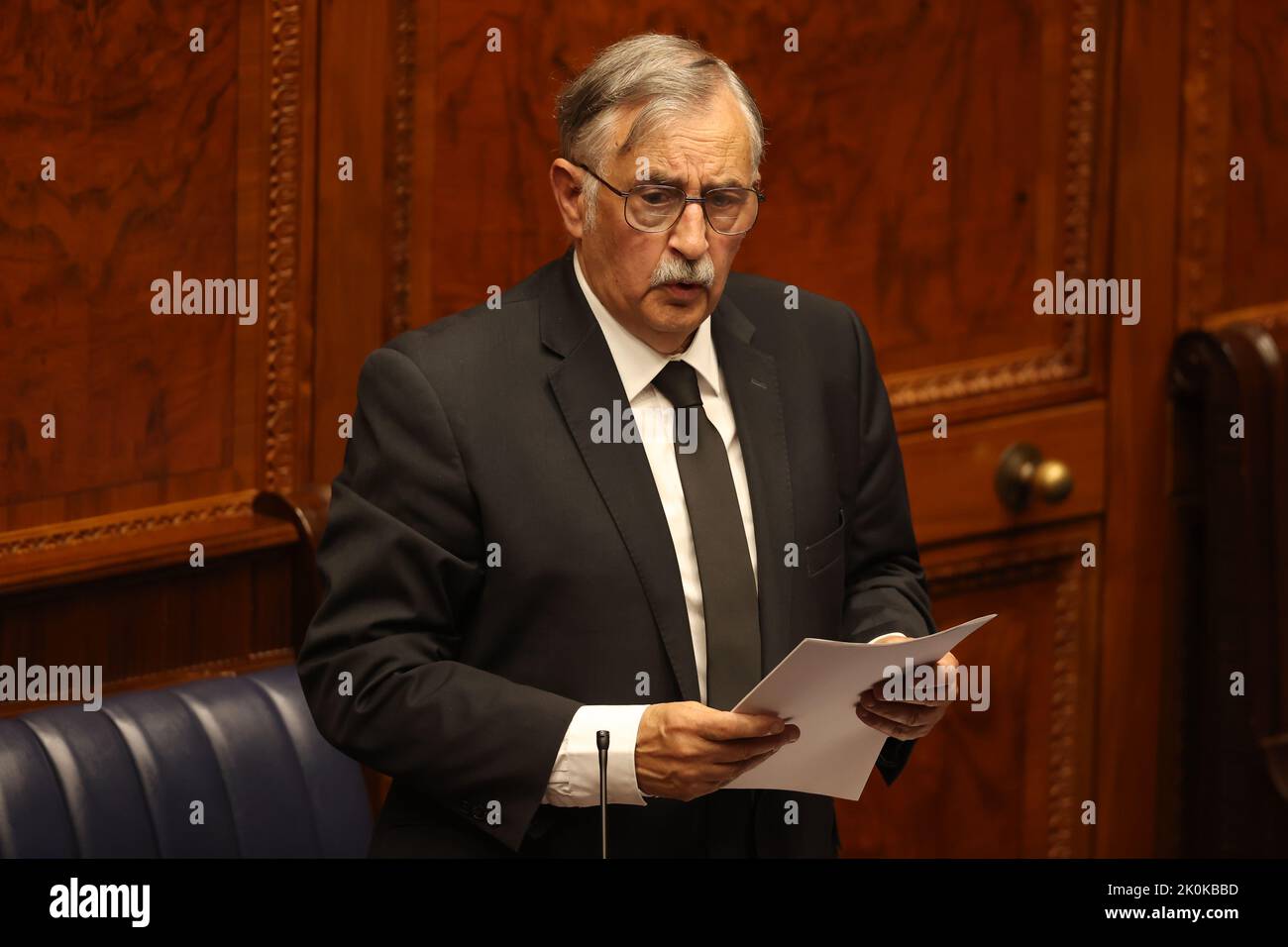 Alan Chambers giving a tribute in the Northern Ireland Assembly Chamber ...