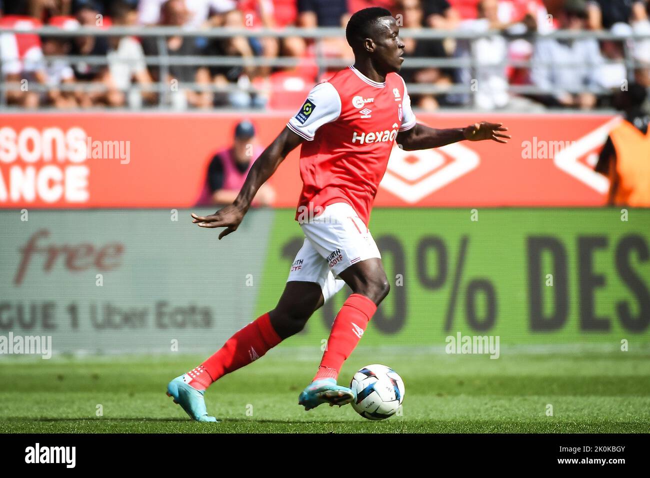 Dion LOPY of Reims during the French championship Ligue 1 football ...