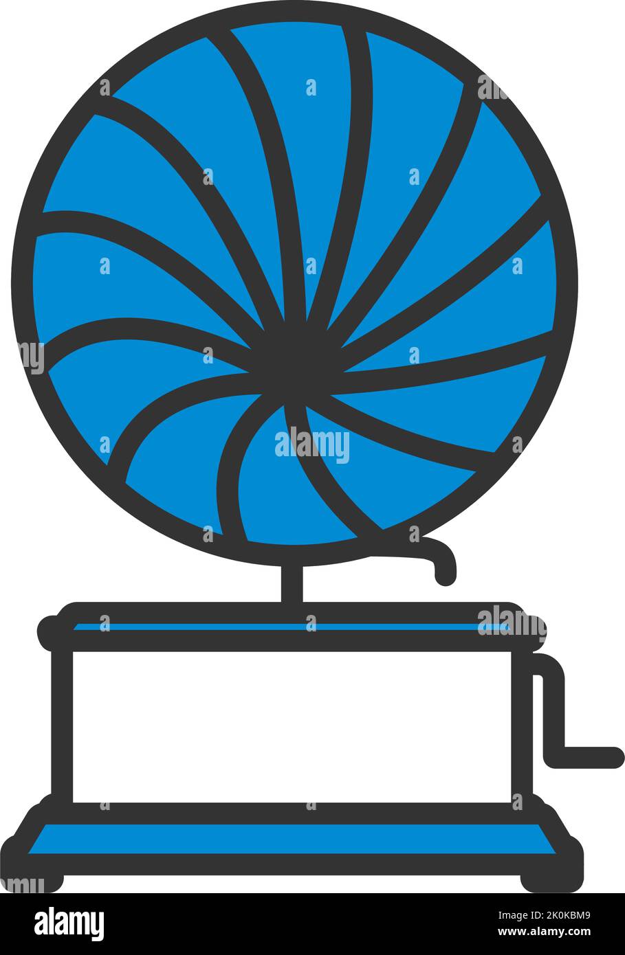 Gramophone Icon. Editable Bold Outline With Color Fill Design. Vector ...