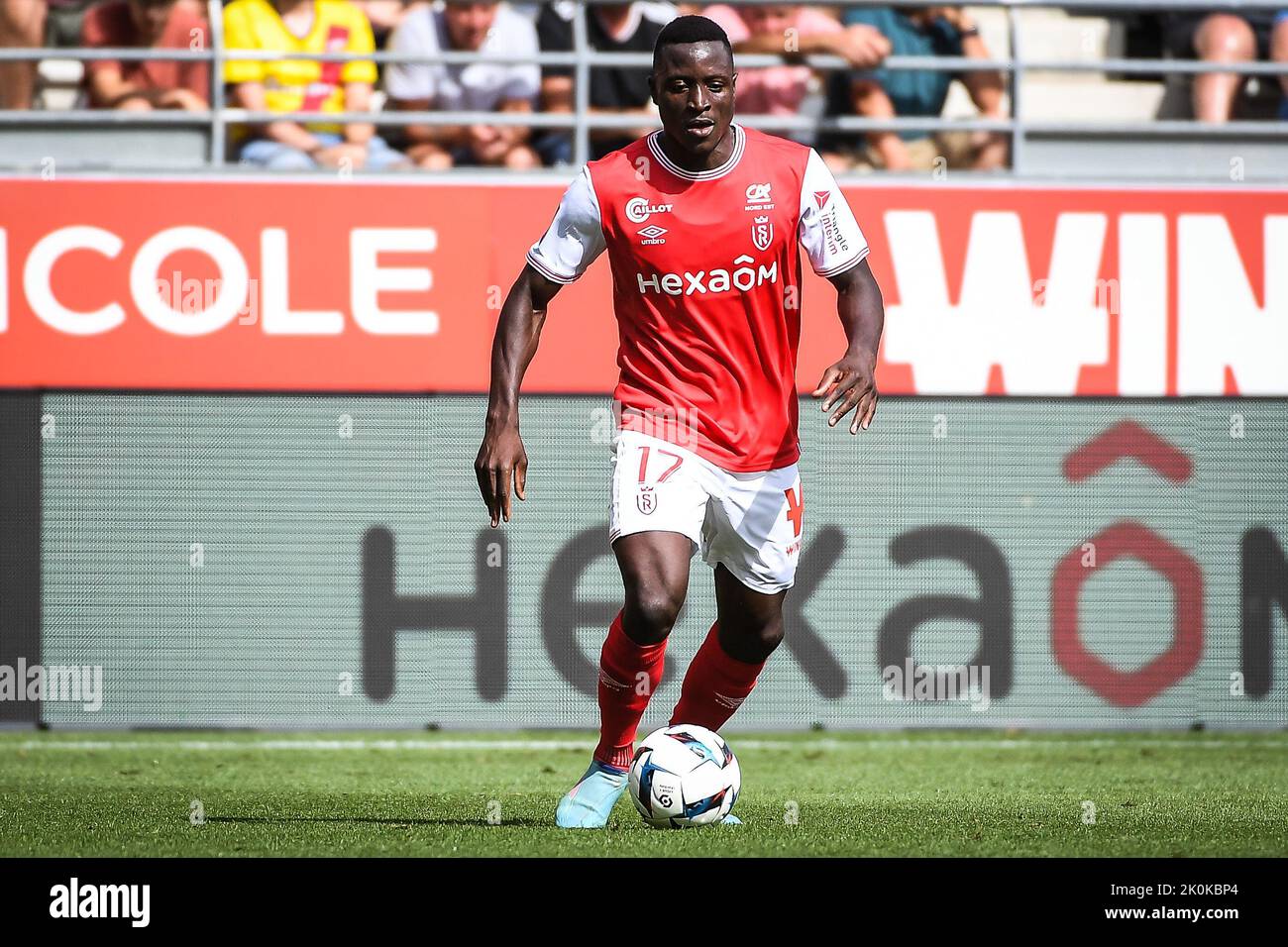 Dion LOPY of Reims during the French championship Ligue 1 football ...