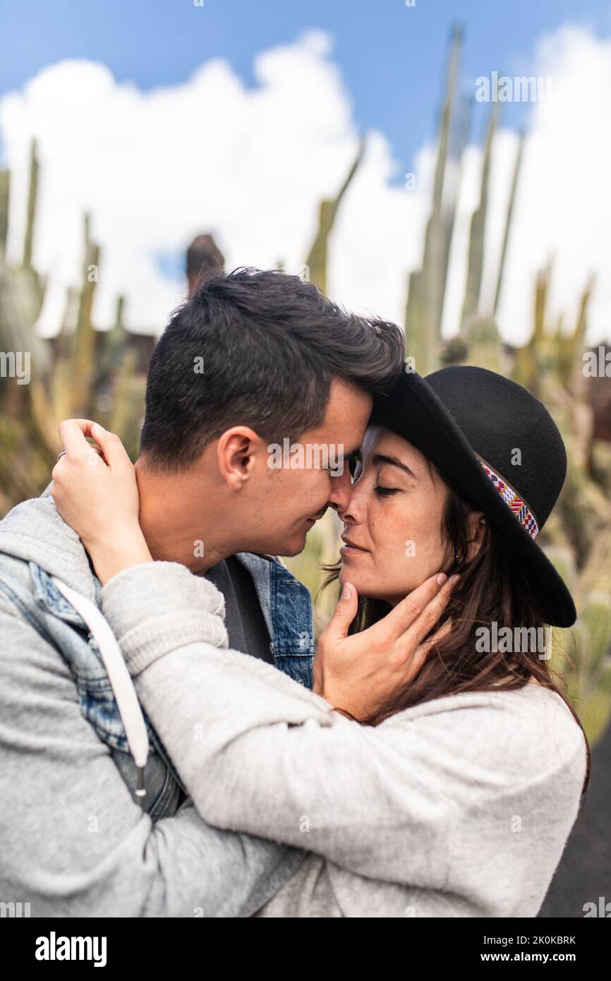 Heads touching touch hi-res stock photography and images - Alamy