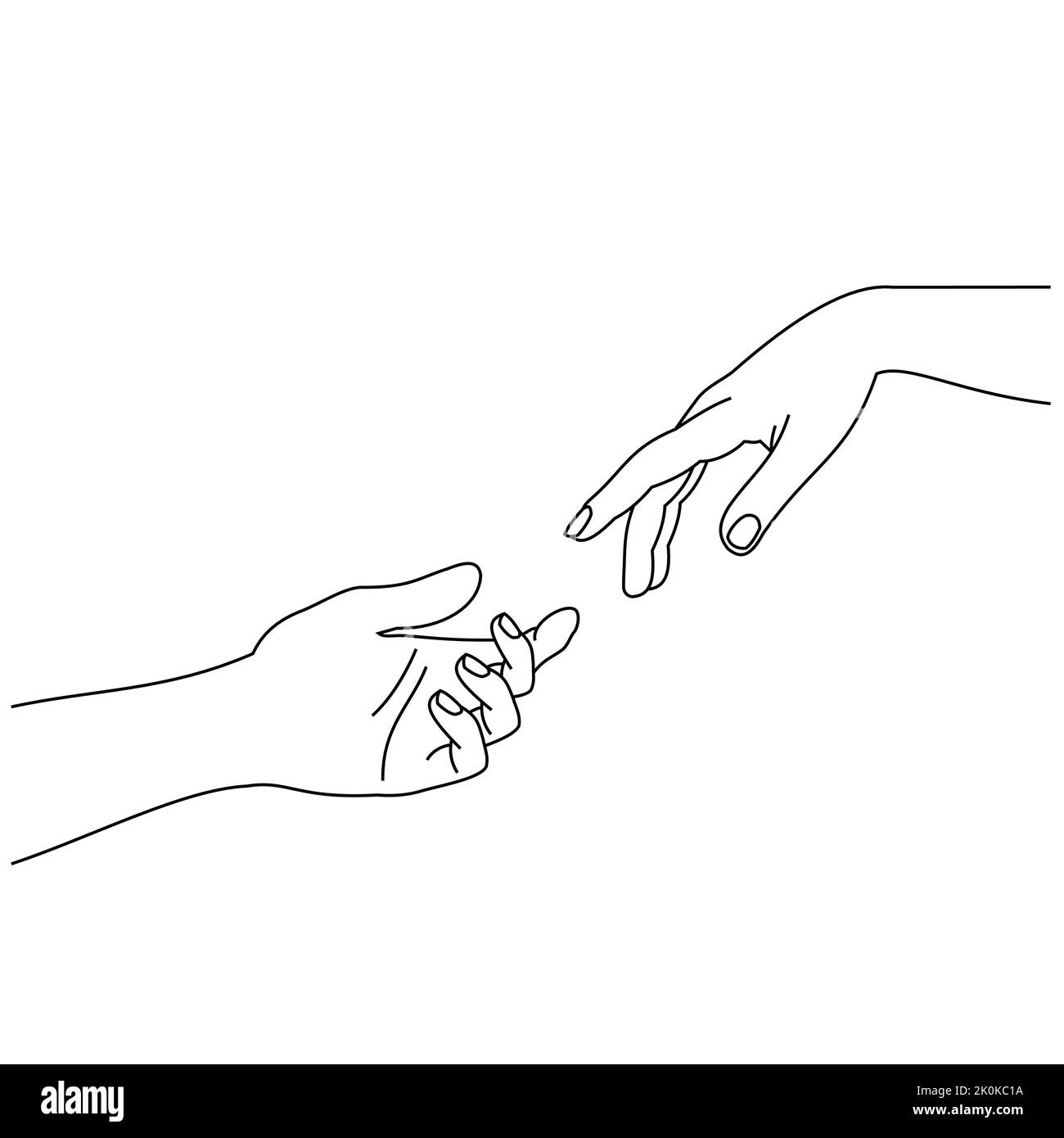 Two hands reaching isolated background Stock Vector Images - Alamy