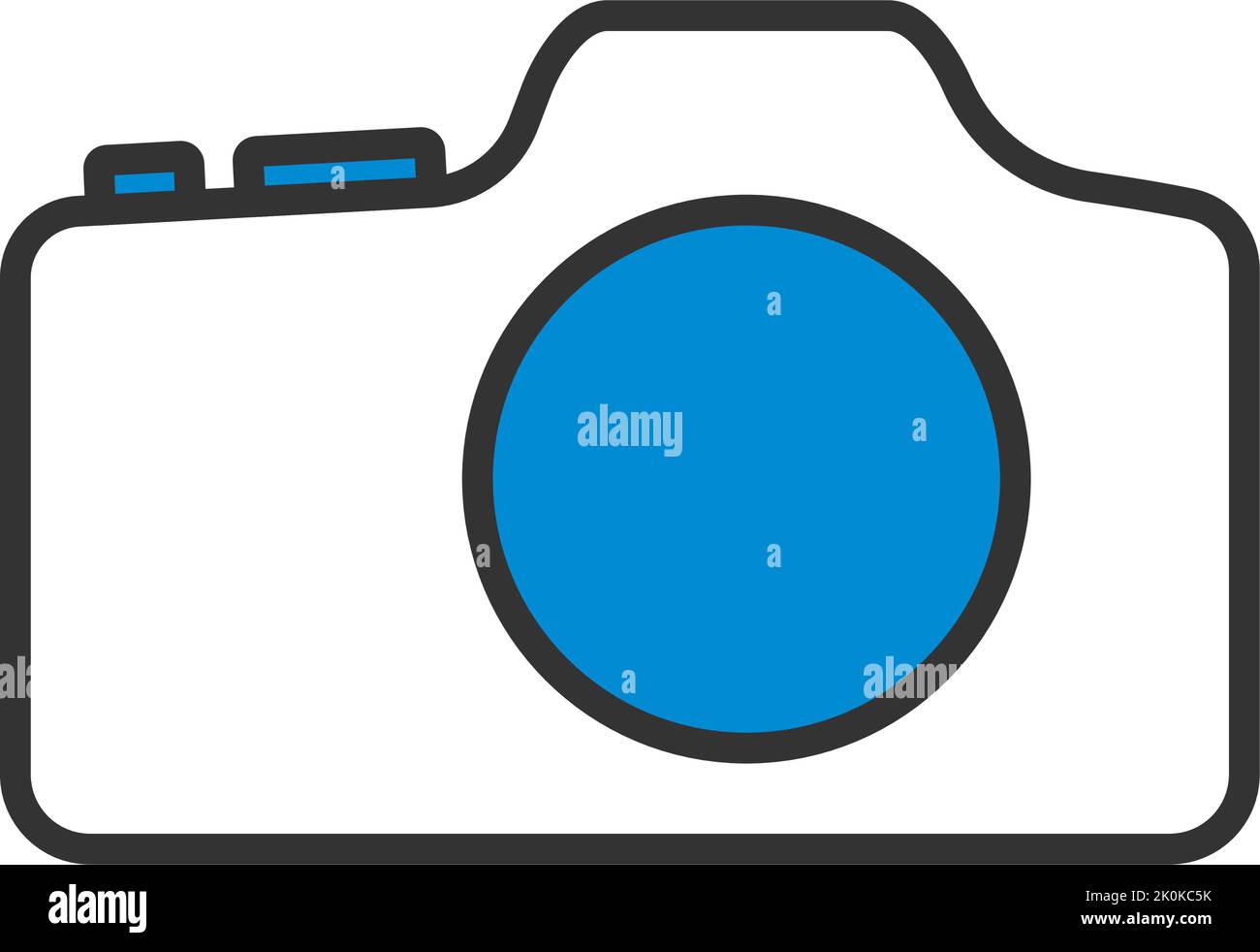 Icon Of Photo Camera. Editable Bold Outline With Color Fill Design ...