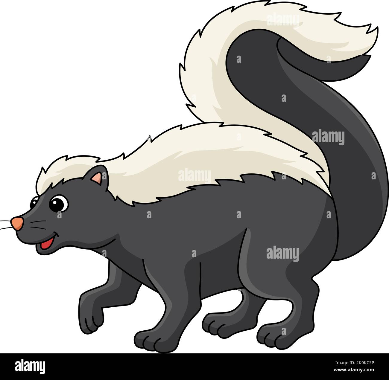 Skunk Animal Cartoon Colored Clipart Illustration Stock Vector Image ...