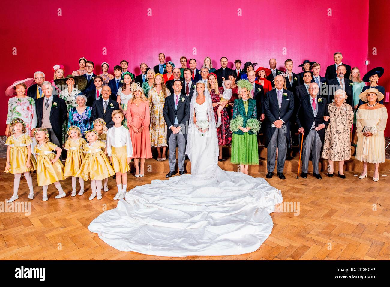 official foto in Brussel, on September 10, 2022, of the wedding from ...