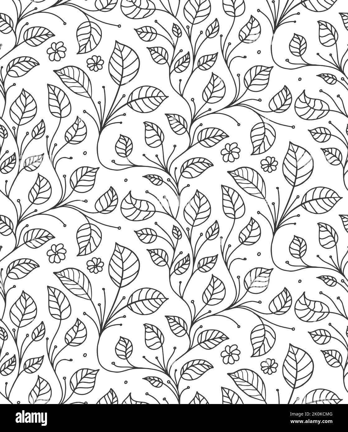 Leaf pattern vector background. Textile decor ornament. Seamless ...