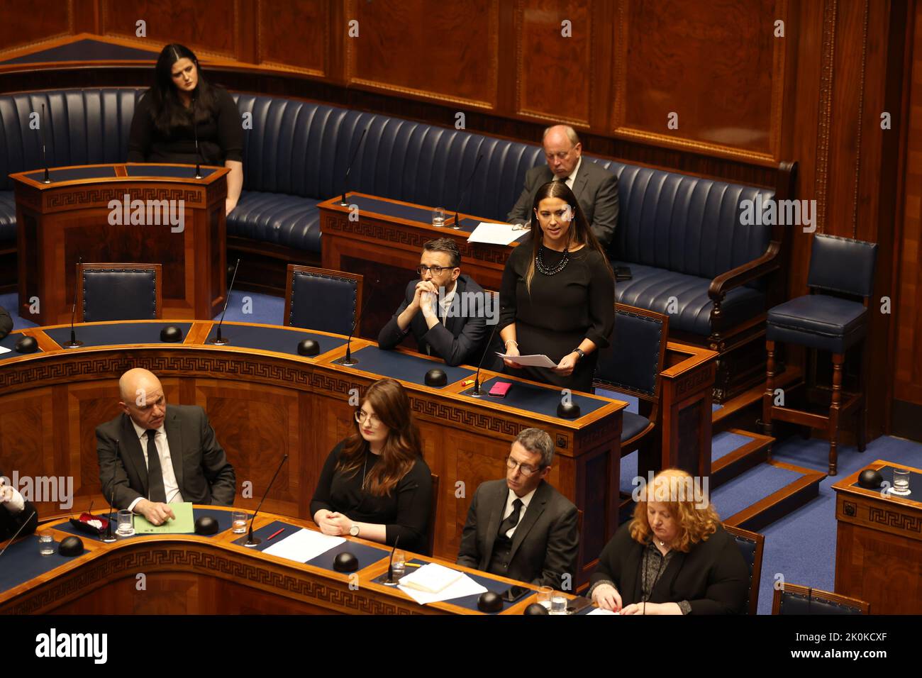 Sorcha Eastwood giving a tribute in the Northern Ireland Assembly ...