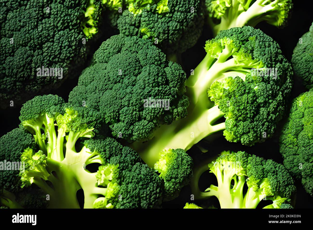 A closeup shot of a heap of bright green broccoli Stock Photo - Alamy
