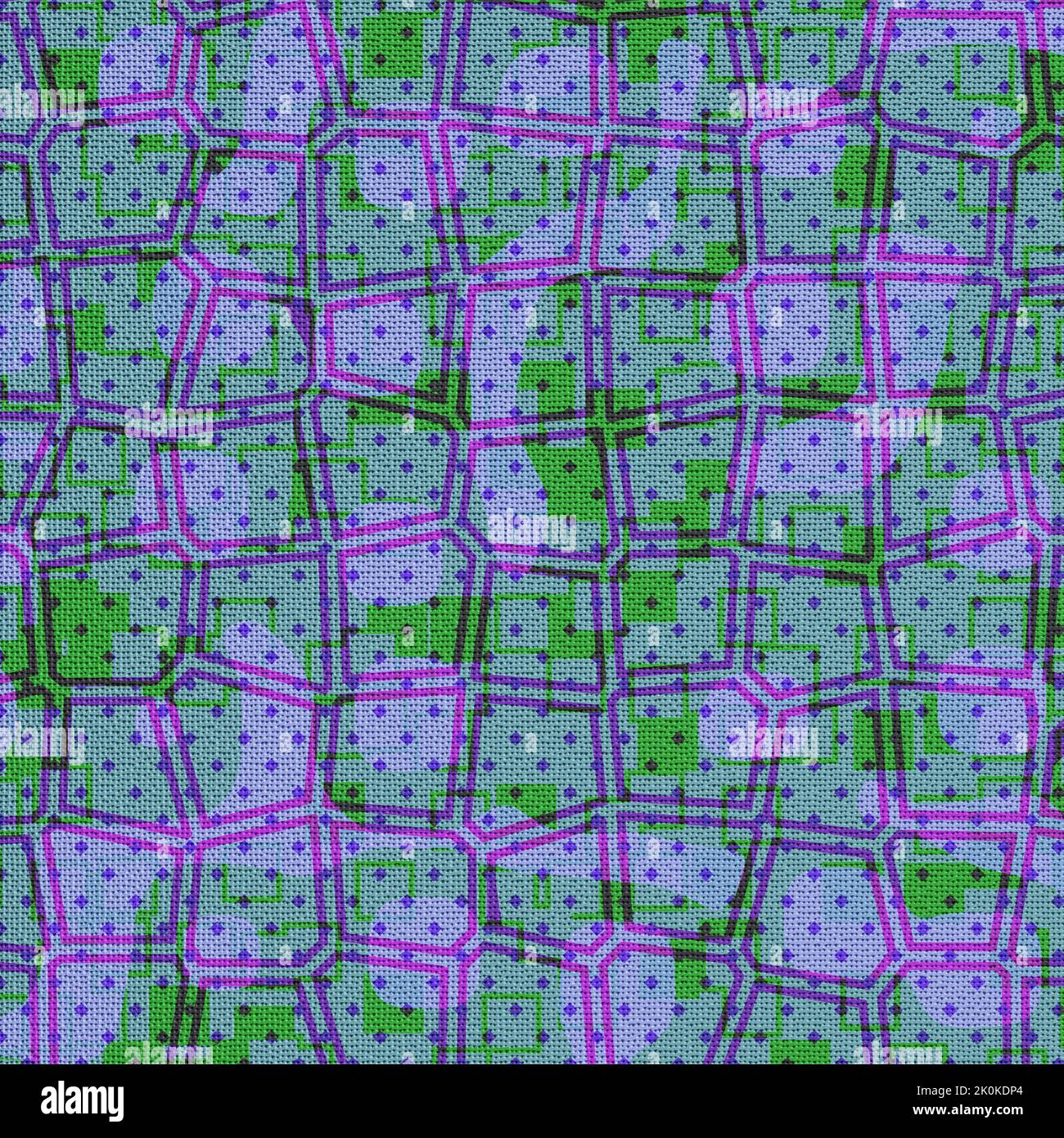 Pattern made of grain like mosaic tiles and circular shapes, with cloth ...