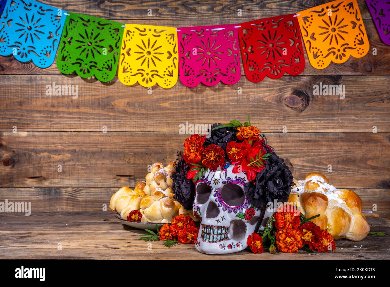 Spanish Mexican traditional holiday, autumn festival Day of the Dead ...