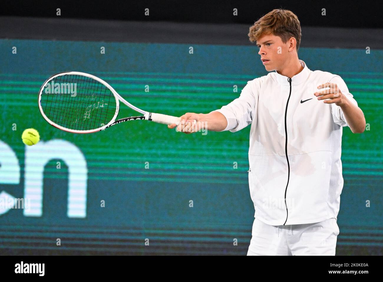 Hamburg, Germany. 12th Sep, 2022. Belgian junior Alexander Blockx ...