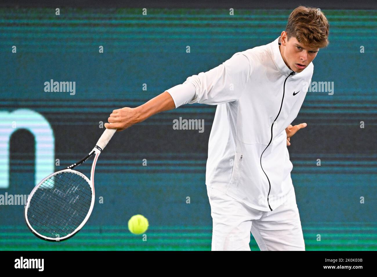 Hamburg, Germany. 12th Sep, 2022. Belgian junior Alexander Blockx ...
