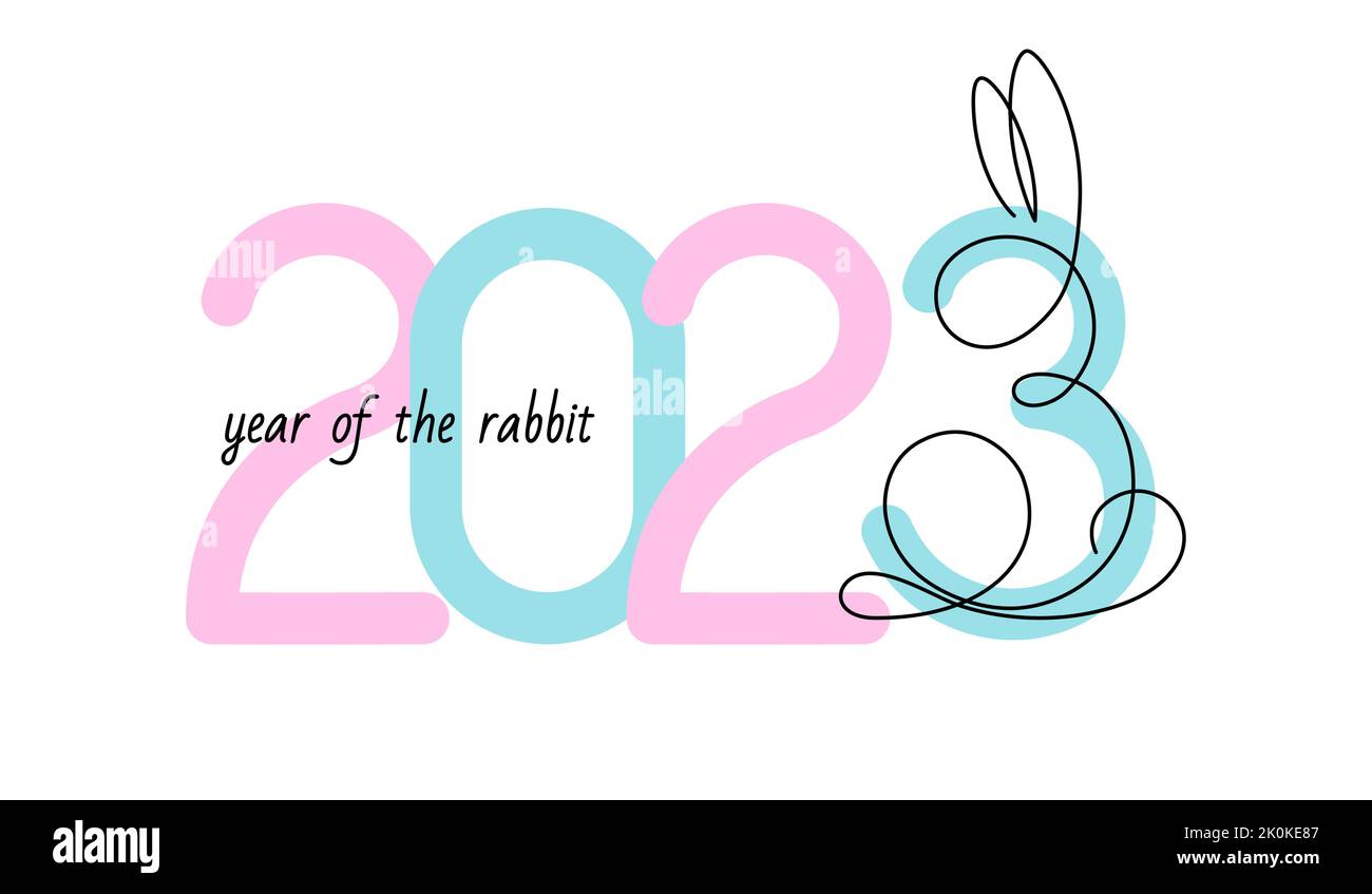 2023 year rabbit number Stock Vector Images - Alamy