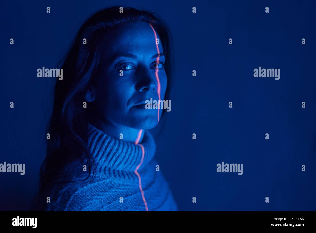 Woman dark room bed hi-res stock photography and images - Alamy