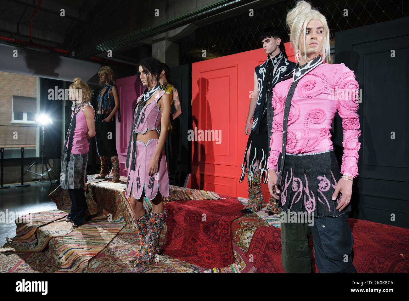 Madrid, Spain. 12th Sep, 2022. Models seen posing in a creation ...