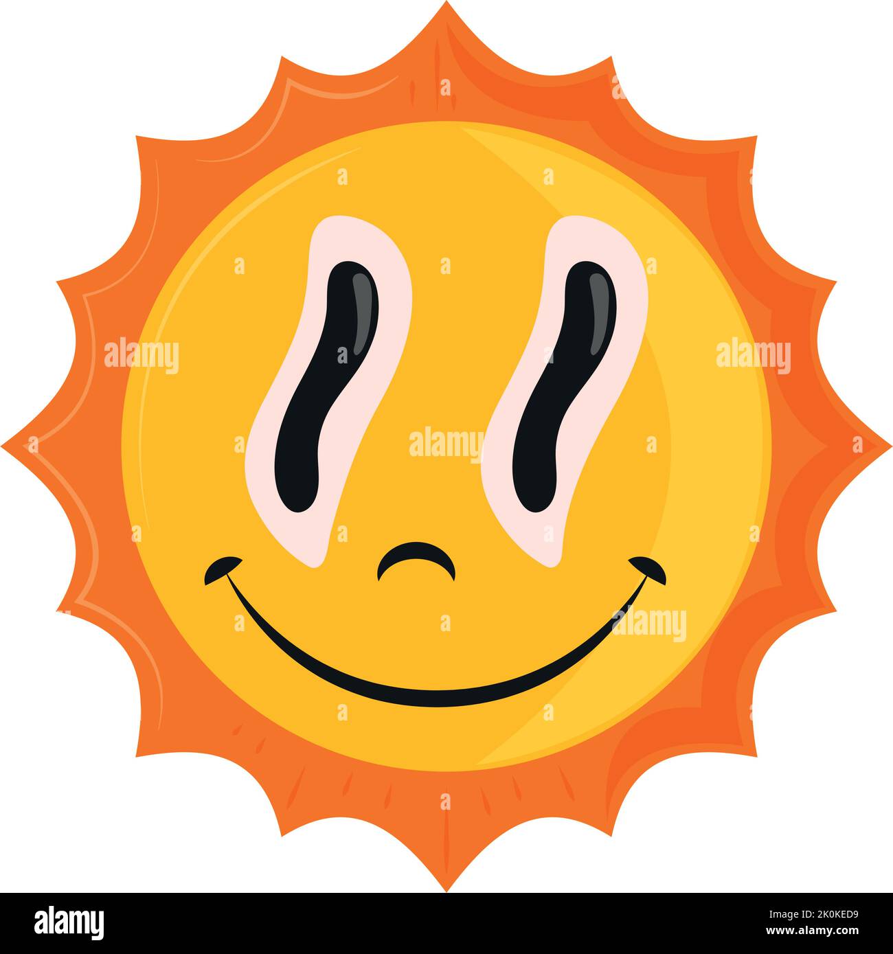 cartoon sun 90s modern Stock Vector Image & Art - Alamy
